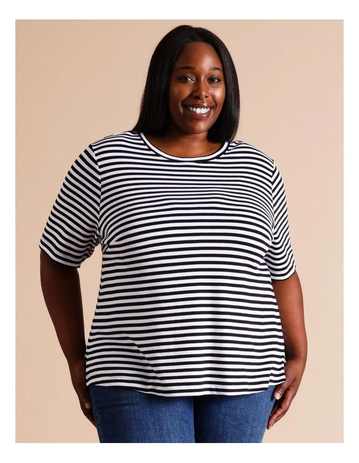 Regatta Organic Cotton Short Sleeve Stand Neck Tee In Black/white ...