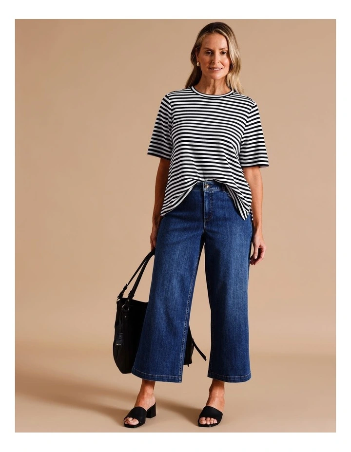 Regatta Organic Cotton Short Sleeve Stand Neck Tee In Black/White ...