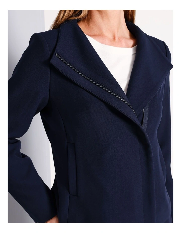 Basque Double Crepe Biker in Navy | MYER