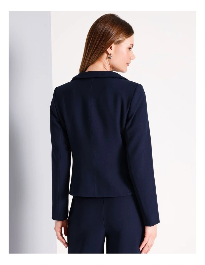 Basque Double Crepe Biker in Navy | MYER
