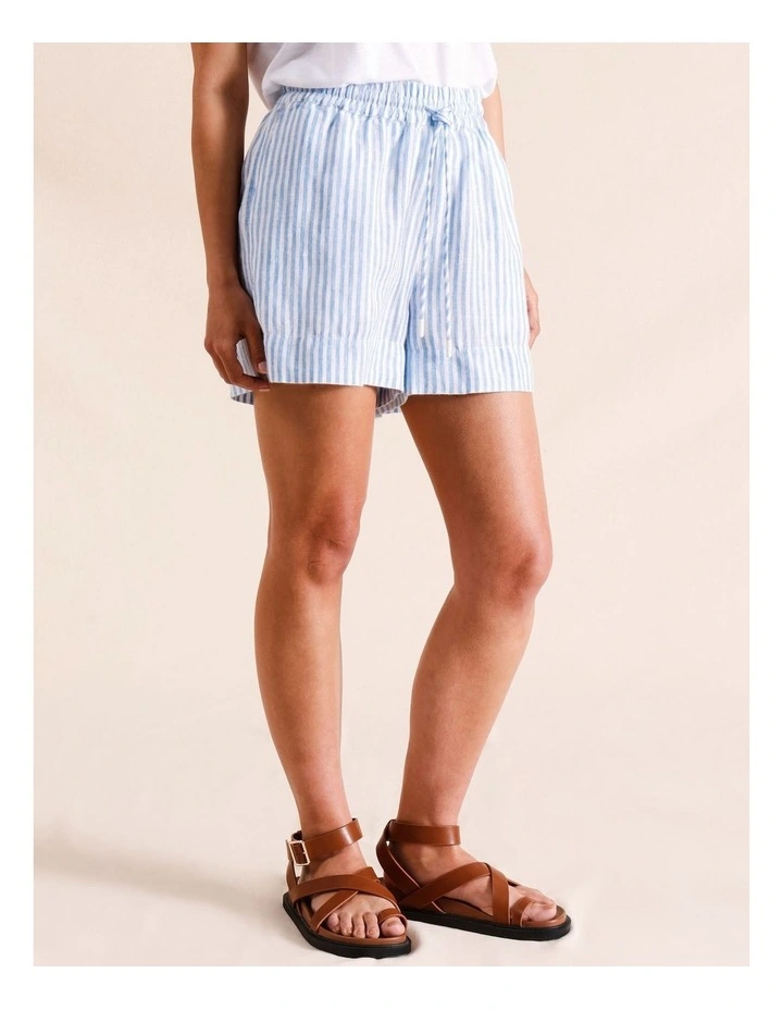Piper Core Linen Short in Light Blue | MYER