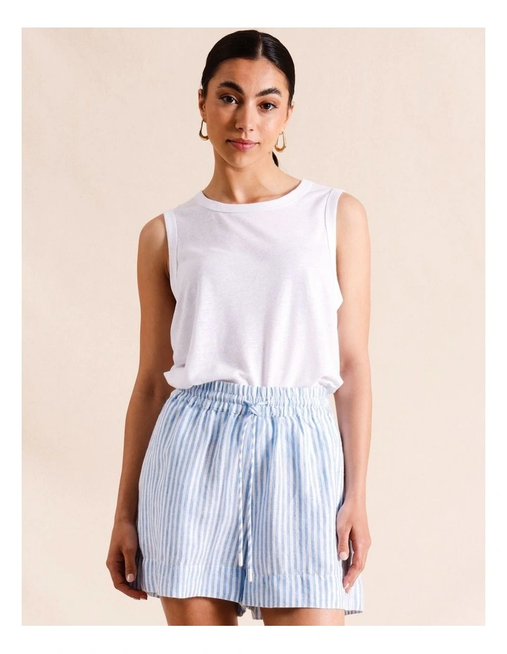 Piper Core Linen Short in Light Blue | MYER