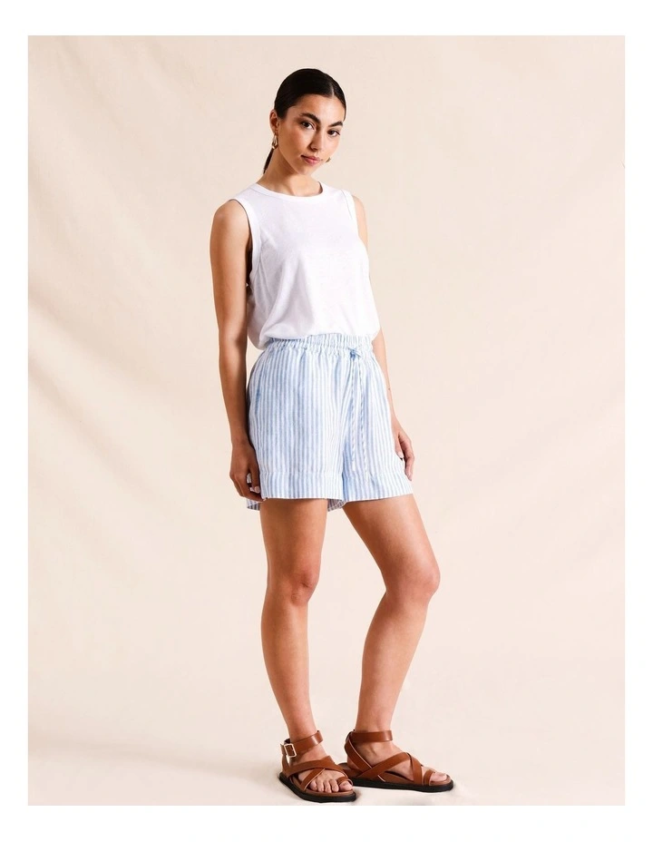 Piper Core Linen Short in Light Blue | MYER