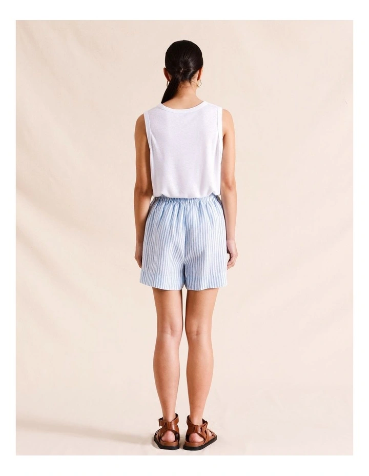 Piper Core Linen Short in Light Blue | MYER