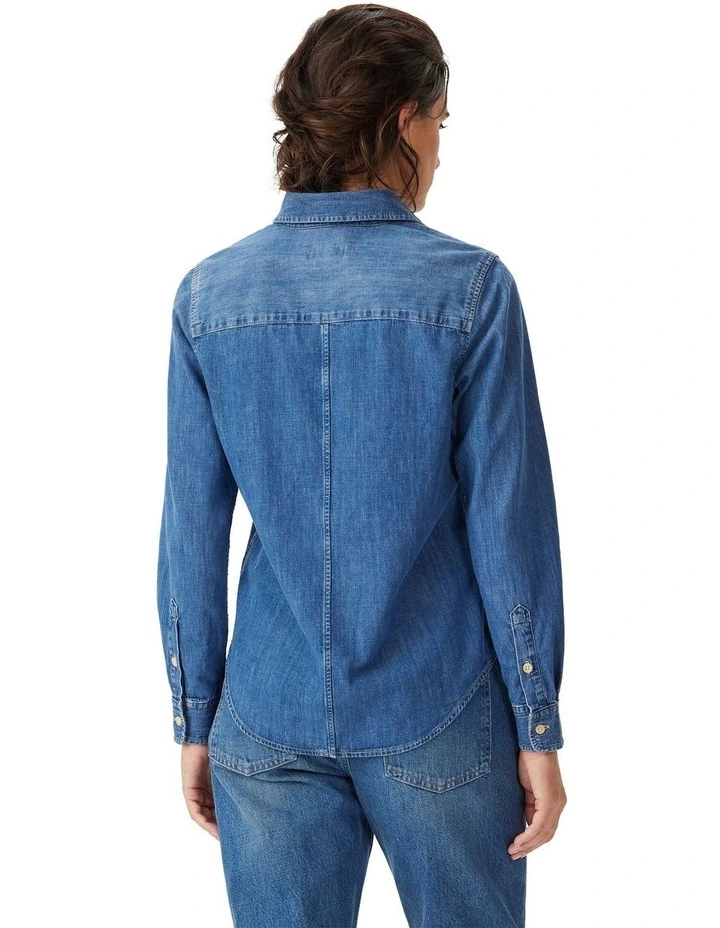 R.M.Williams Olney Denim Shirt in Blue | MYER