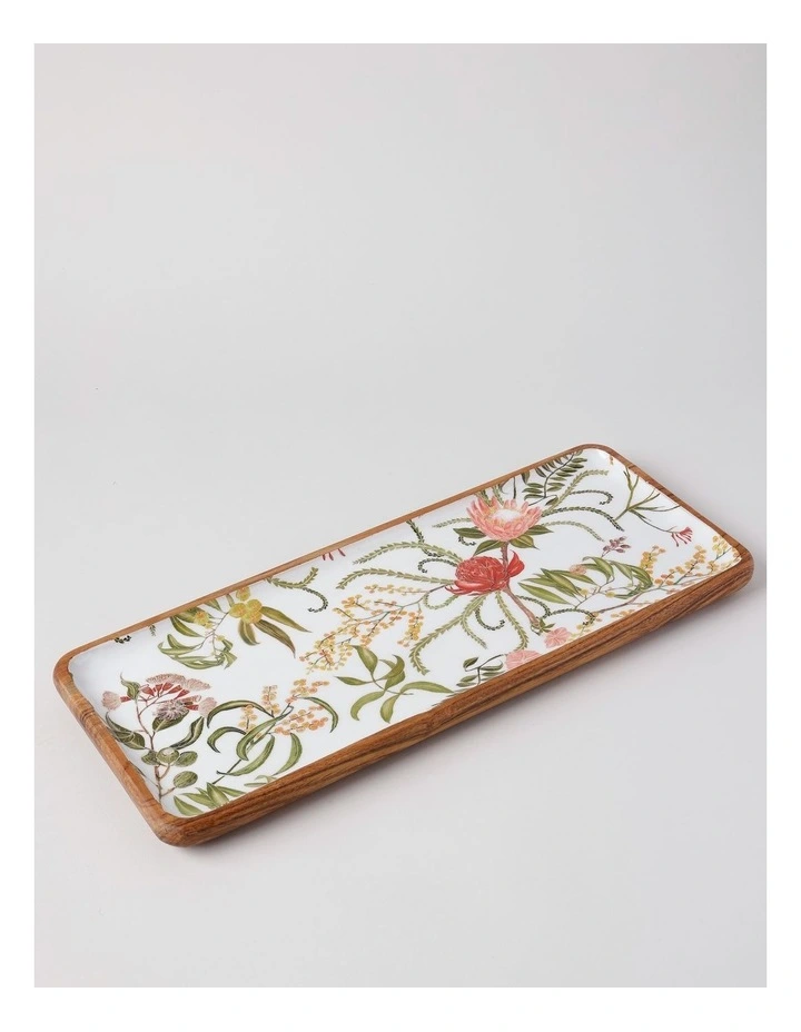 Australian House & Garden Flora Enamel Large Rectangular Platter Native in Multicolour | MYER