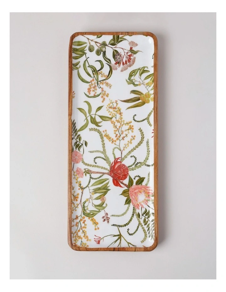 Australian House & Garden Flora Enamel Large Rectangular Platter Native in Multicolour | MYER