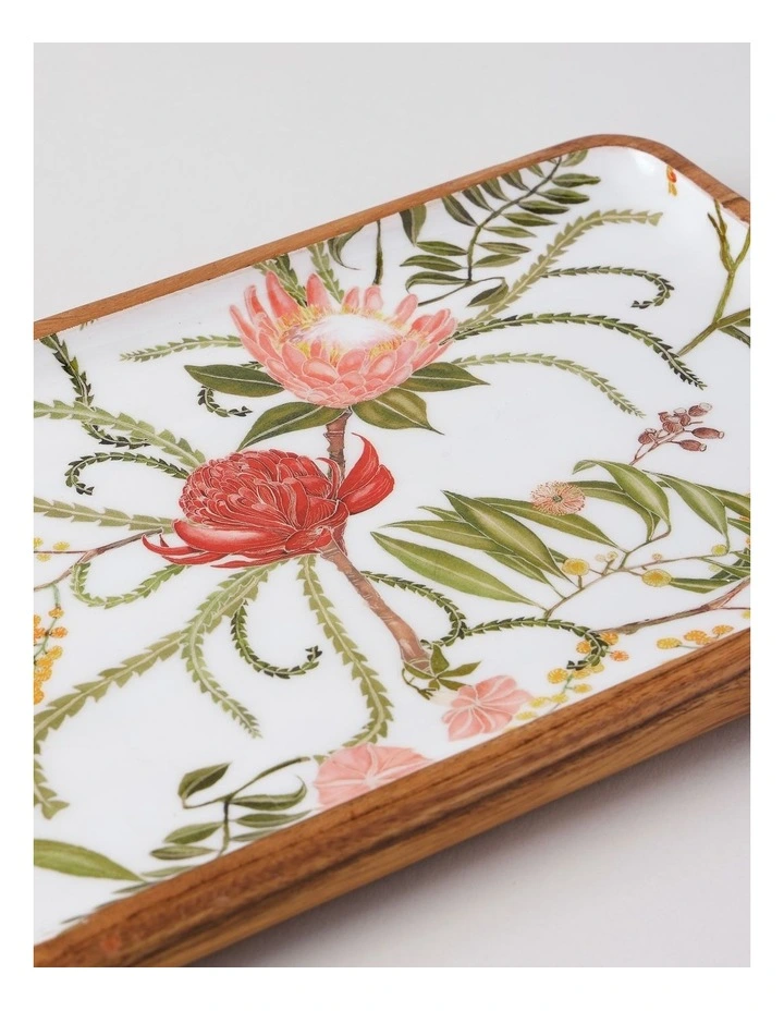 Australian House & Garden Flora Enamel Large Rectangular Platter Native in Multicolour | MYER