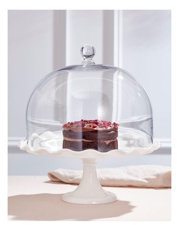 Heritage Scalloped Edge Cake Dome and Glass Stand Large | MYER