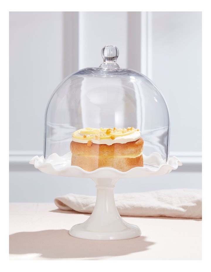 Heritage Scalloped Edge Cake Dome and Glass Stand Small | MYER