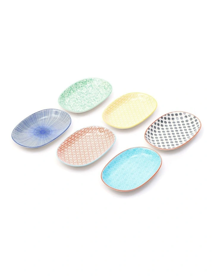 Cooper & Co Ceramic 23cm Viola Plates Set of 6 in Multi | MYER