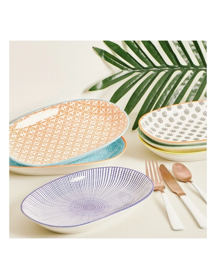 Cooper & Co Ceramic 23cm Viola Plates Set of 6 in Multi | MYER