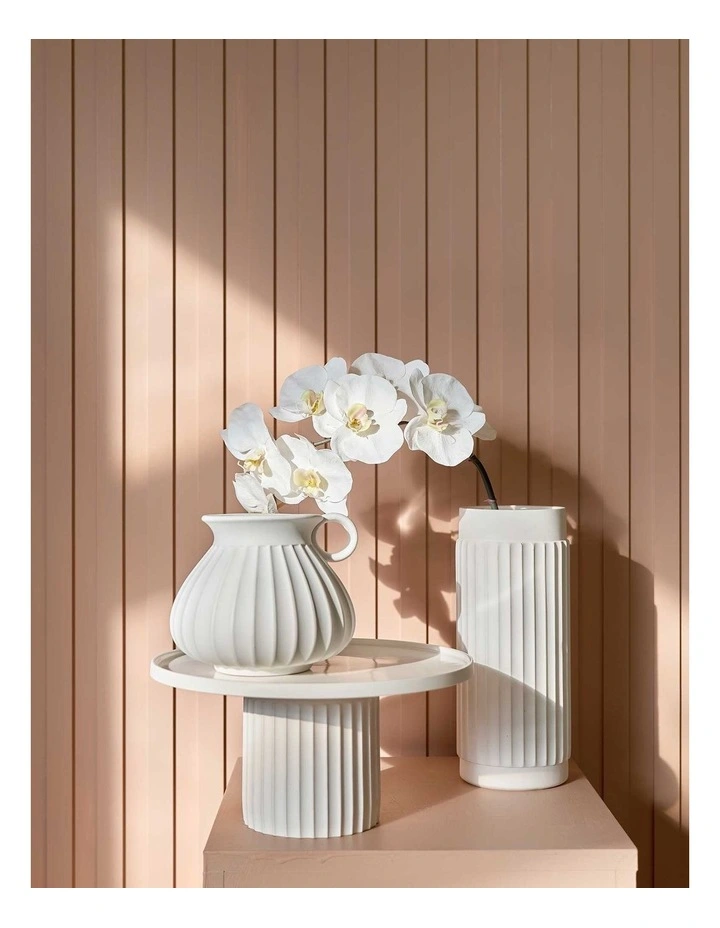 Robert Gordon Lume 10.5x29cm Vase in White | MYER