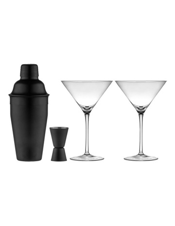 Tempa Aurora Cocktail Set 5 Pack in Matt Black | MYER
