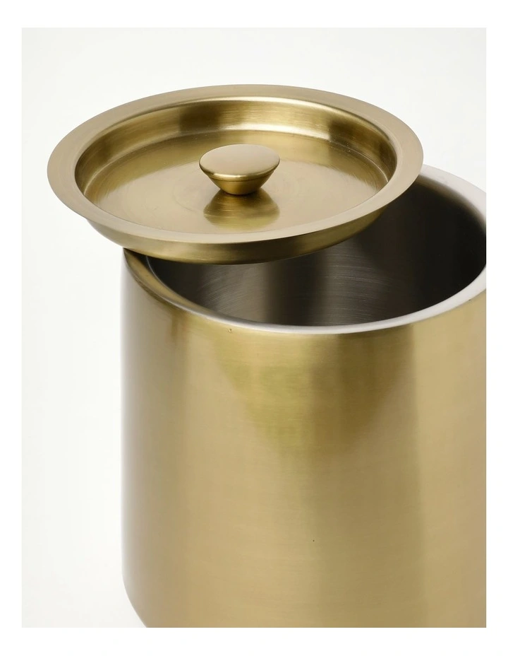 Hammered Gold Metal Ice Bucket