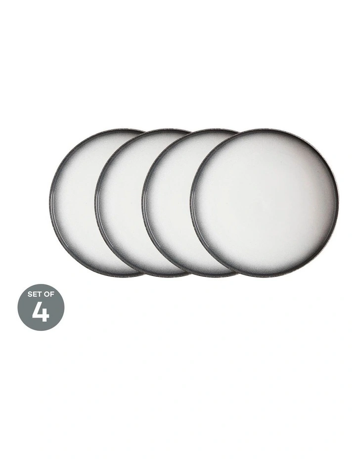 Maxwell & Williams Caviar Granite High Rim Plate 21cm Set of 4 | MYER