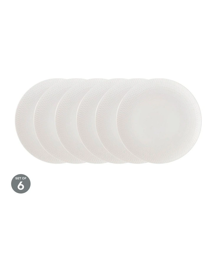Maxwell & Williams White Basics Diamonds Entree Plate 23cm Set of 6 | MYER