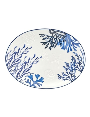 Maxwell & Williams Blue Coral Rectangular Platter With Dip Bowl Set ...