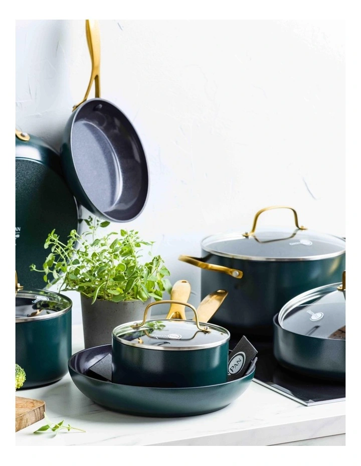 GreenPan Jewel 15 Pieces Cookware Set in Morrocan Green | MYER