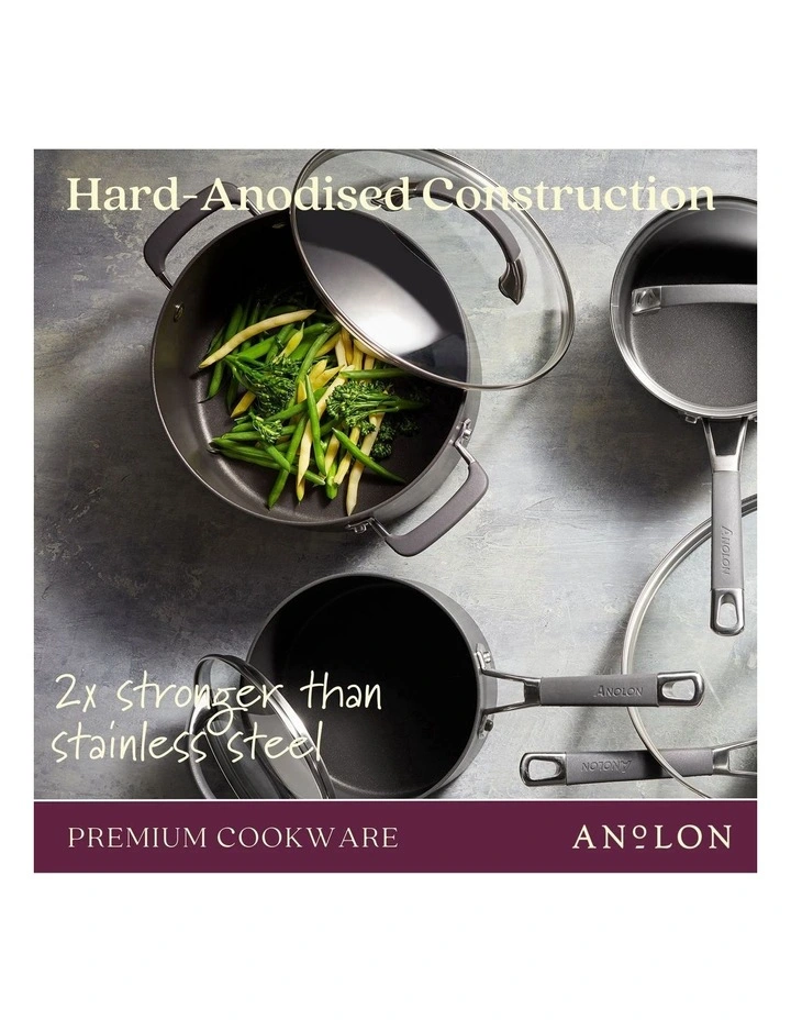 Anolon Nonstick Induction Stockpot Bonus Pasta Insert 24cm/7.6L in ...