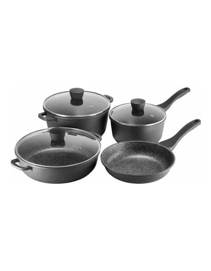 The Cooks Collective Classic Non-Stick Cookset 4 Piece in Black | MYER