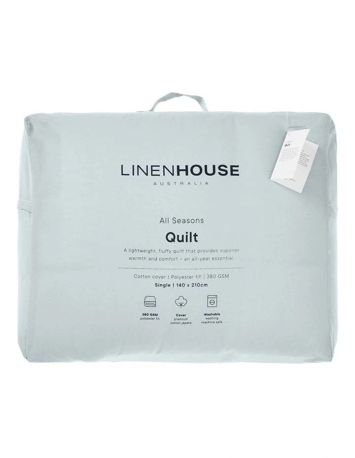 Linen House All Seasons Quilt 380 GSM in White | MYER