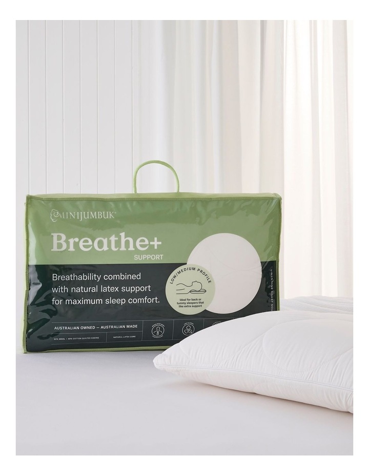 MiniJumbuk Breathe and Support Latex Pillow in White | MYER