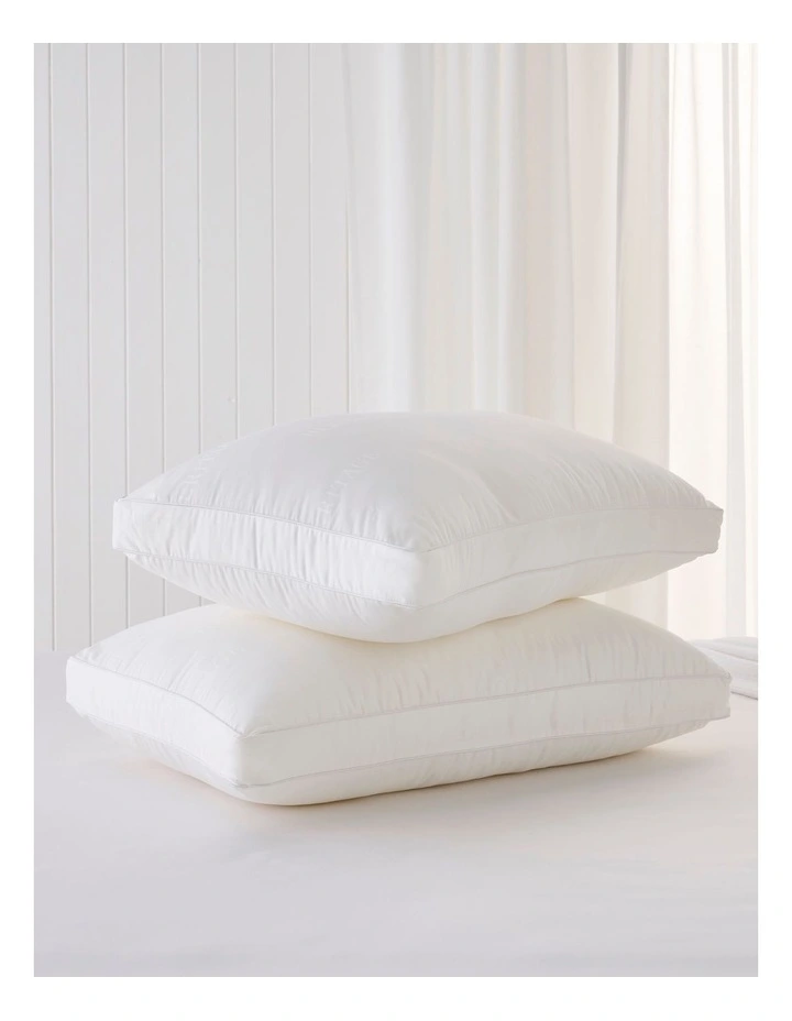 Heritage Gusseted Pillow 2 Pack in White | MYER