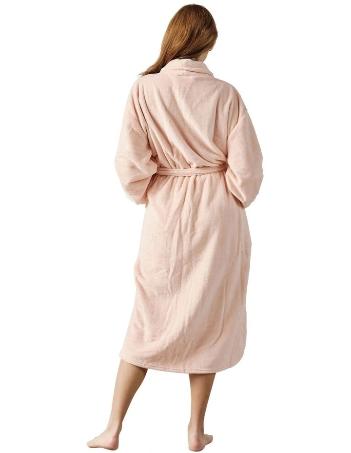 Linen House Plush Bath Robe in Pink | MYER