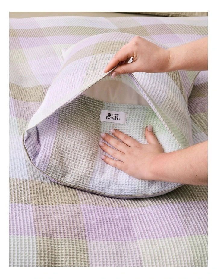 Sheet Society Tully Waffle Quilt Cover Set in Mia Gingham | MYER Sheet Society Tully Waffle Quilt Cover Set in Mia Gingham | MYER
