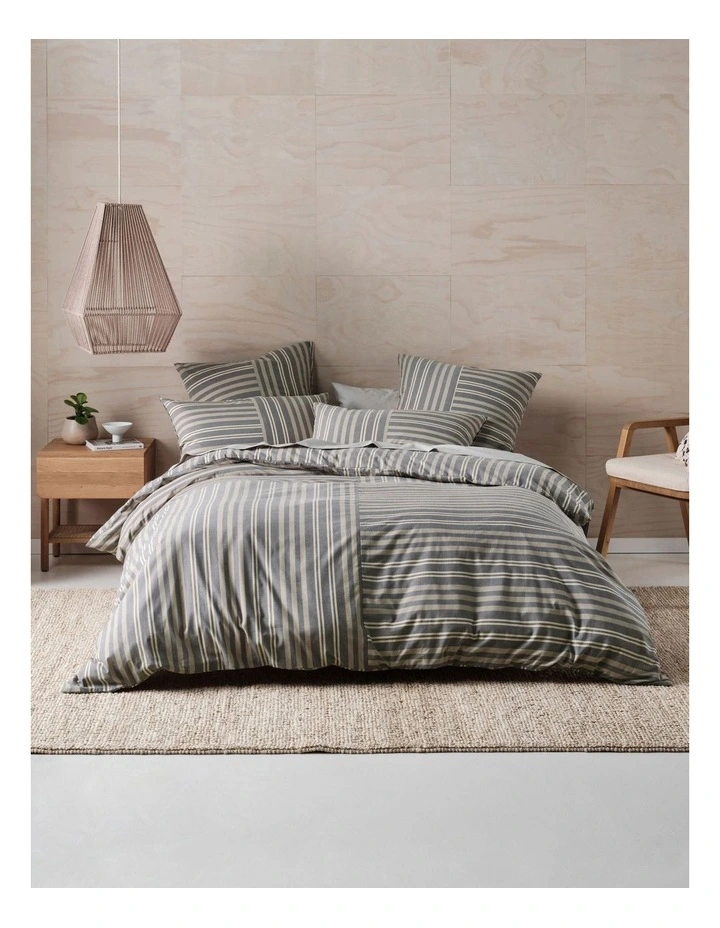 Linen House Linen House Vanern Quilt Cover Set in Charcoal | MYER