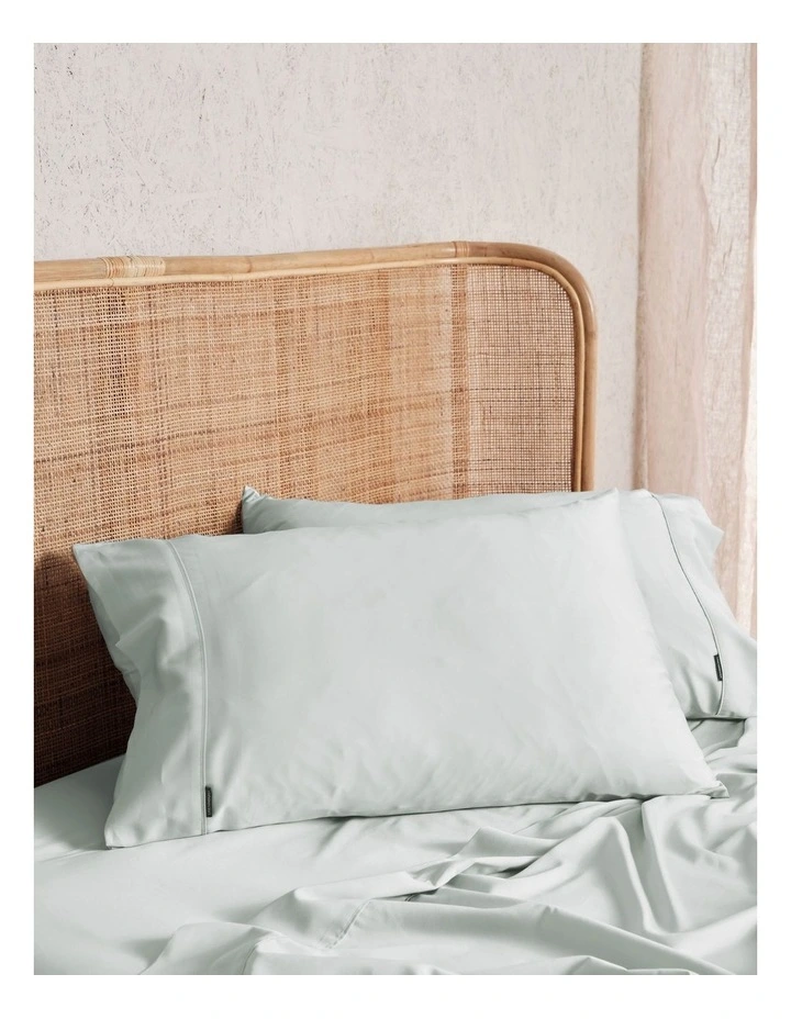 Linen House Nara Bamboo Cotton 400TC Sheet Set in Sky | MYER