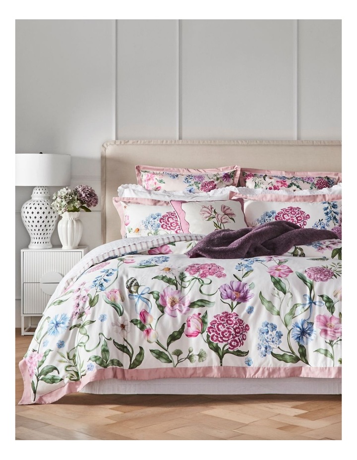 Heritage Winter Romance Cotton Sateen Quilt Cover Set in Plum | MYER
