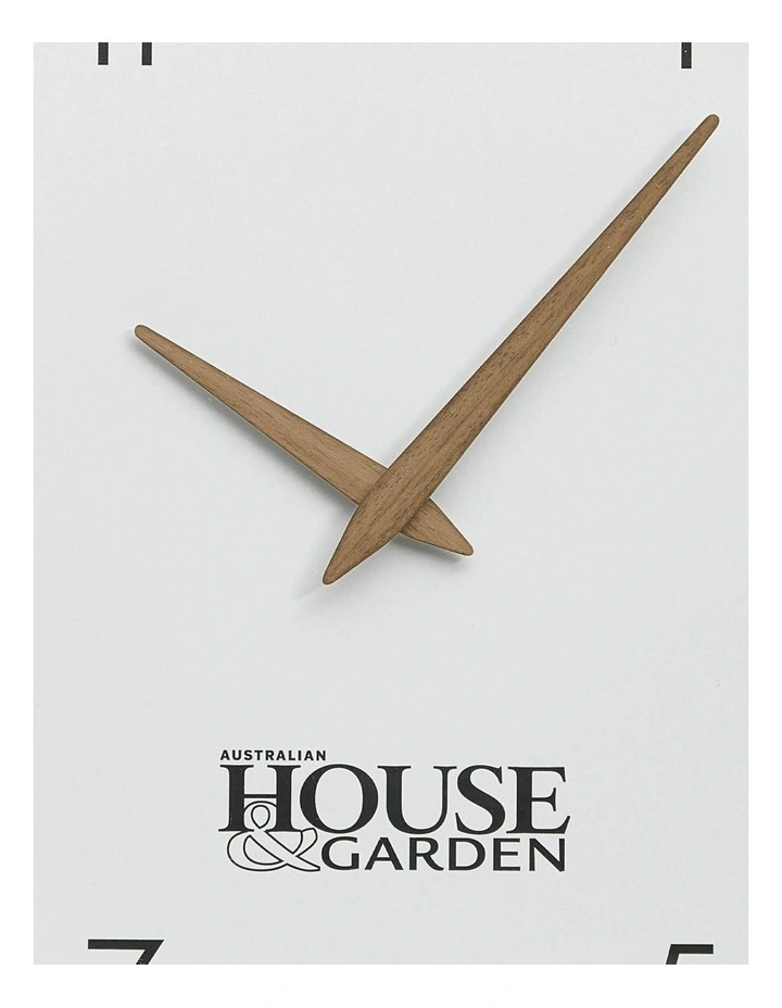 Australian House & Garden Broome Walnut Rural Clock 35cm in White | MYER