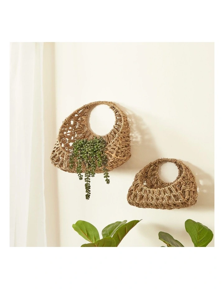 Cooper & Co Set of 2 Hart Wall Plant Holder in Natural | MYER