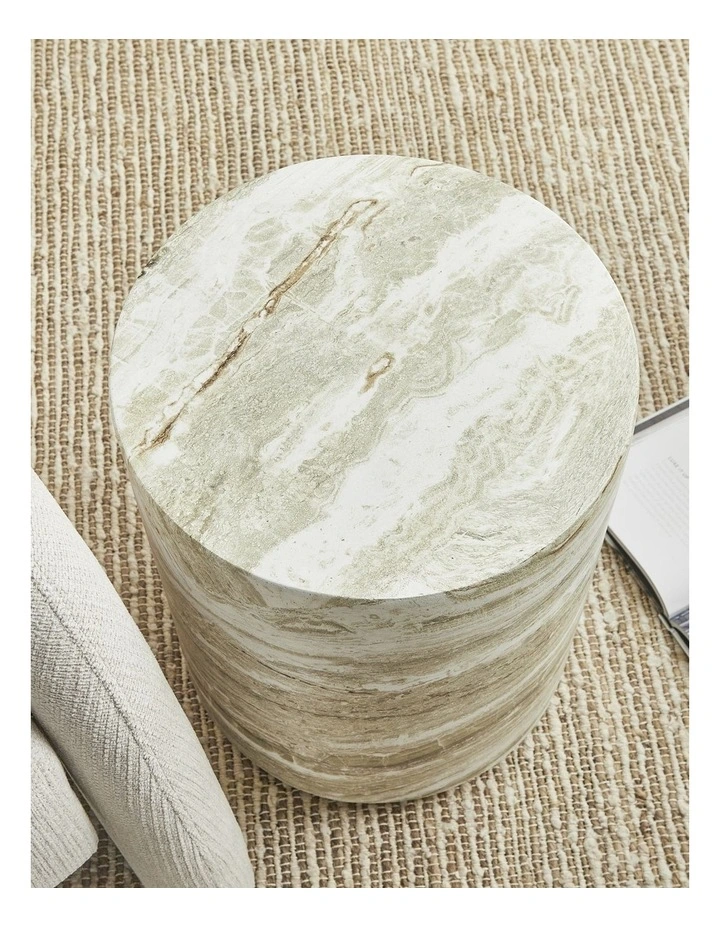 Cooper & Co Astrid MgO Marble Look Side Table 46cm in Green | MYER
