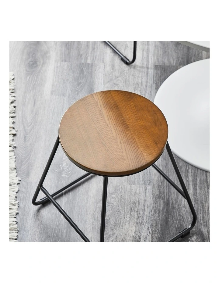 Cooper & Co Mingle Low Sitting Stools Set of 4 in Black/Brown | MYER