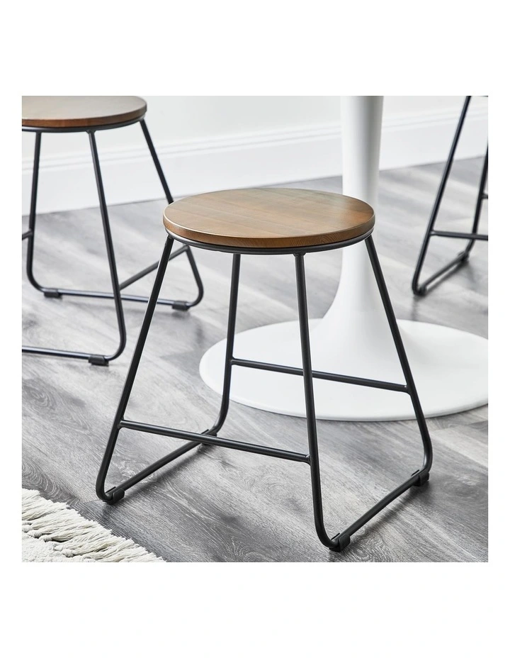 Cooper & Co Mingle Low Sitting Stools Set of 4 in Black/Brown | MYER