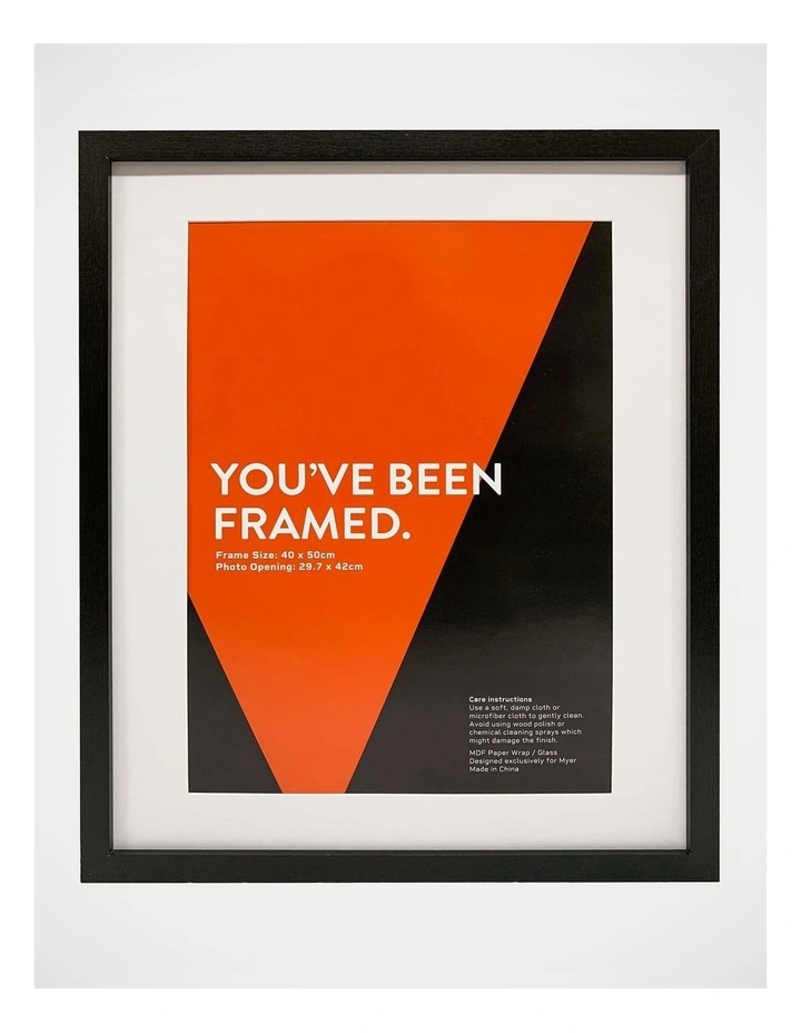 Vue Photo Frame 40x50cm/A3 in Black | MYER