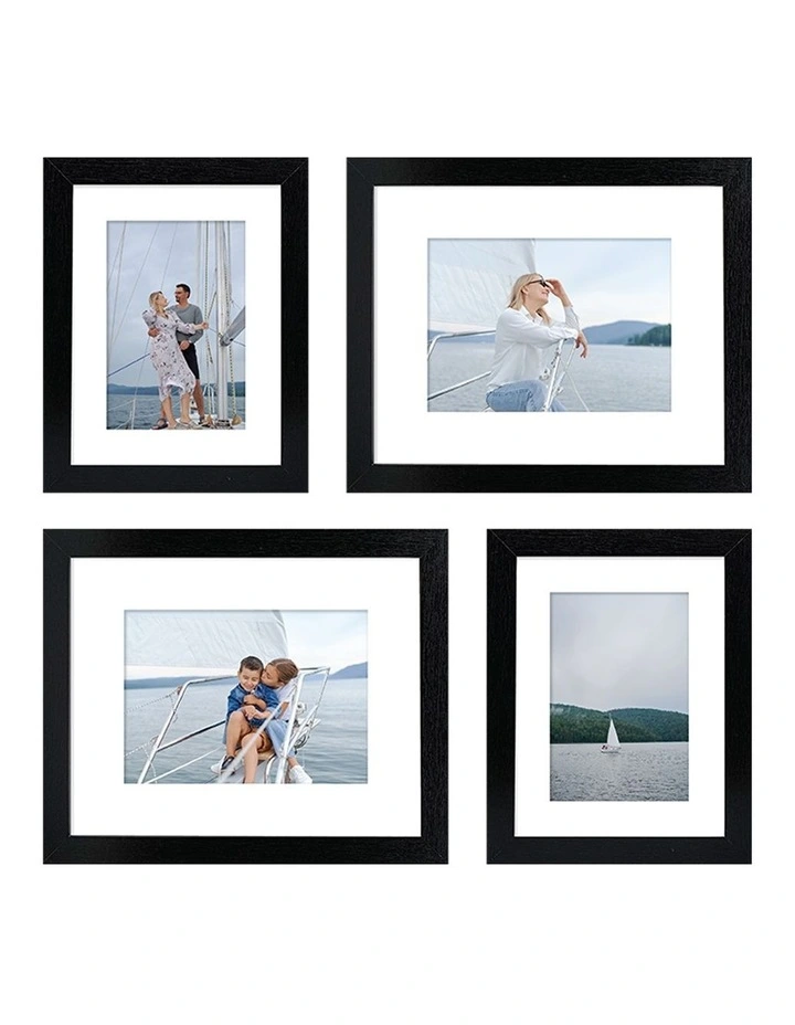 Vue Gallery Wall 4 Piece Frame Set in Black | MYER