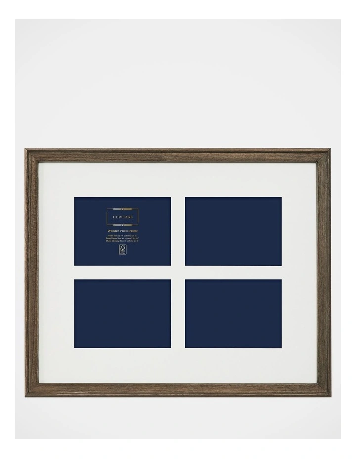 Heritage Wood Frame 25x16 Matted to 4x5x7 in Dark Natural | MYER