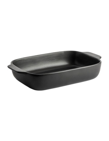 KitchenAid Stoneware Medium Baker With Lid in Black | MYER