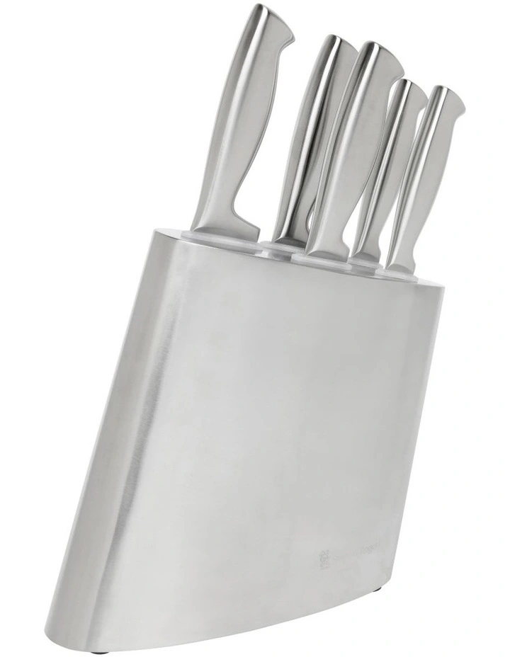Stanley Rogers Modern Steel 6 Piece Knife Block | MYER
