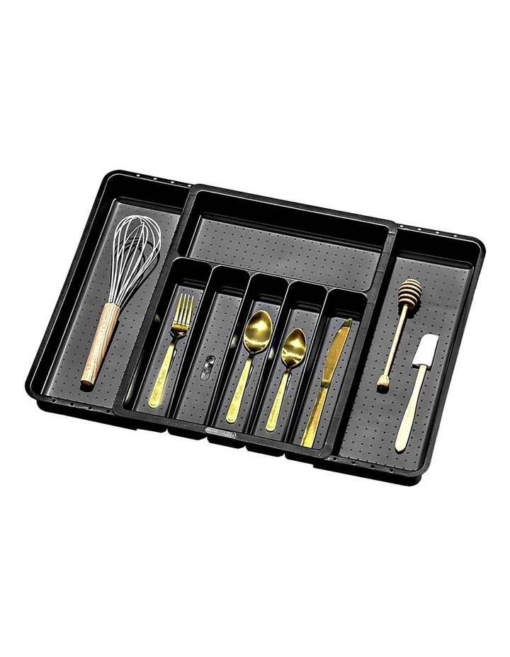 Madesmart Expandable Cutlery Tray in Carbon Black | MYER