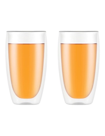 Bodum Pavina Double Wall Glasses coated with Silicone 2 Pieces in Frosted | MYER