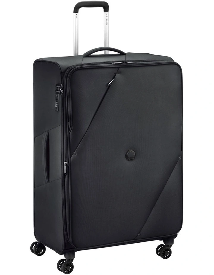 Delsey MARINGA 68cm 4 Wheels Expandable Trolley Case in Black | MYER