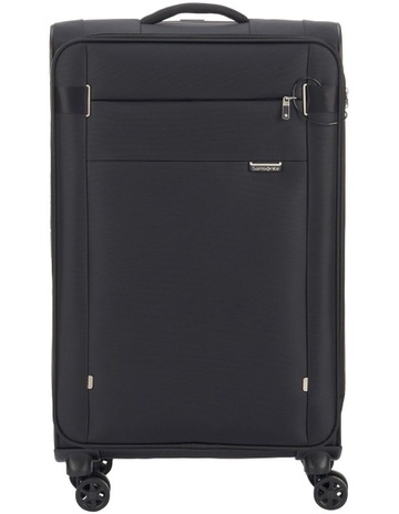 Samsonite City Rhythm Soft Side Spinner Suitcase 78cm in Black | MYER