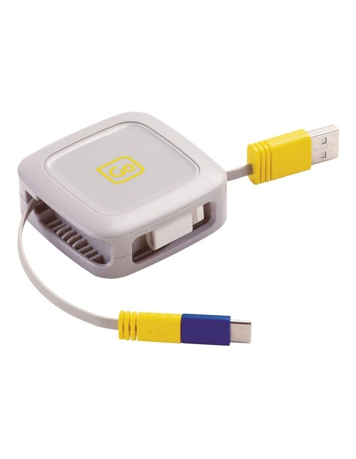Go Travel 3 in 1 Retractable Connector Cable (1m) 959.101 in Grey | MYER