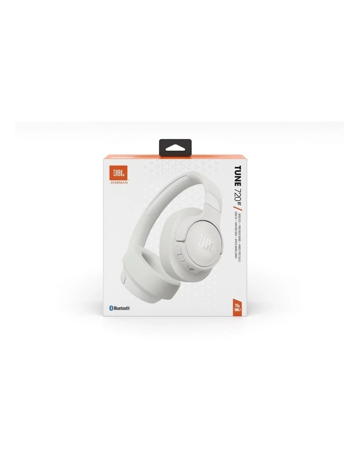 JBL Tune 720 Bluetooth Headphones in White | MYER