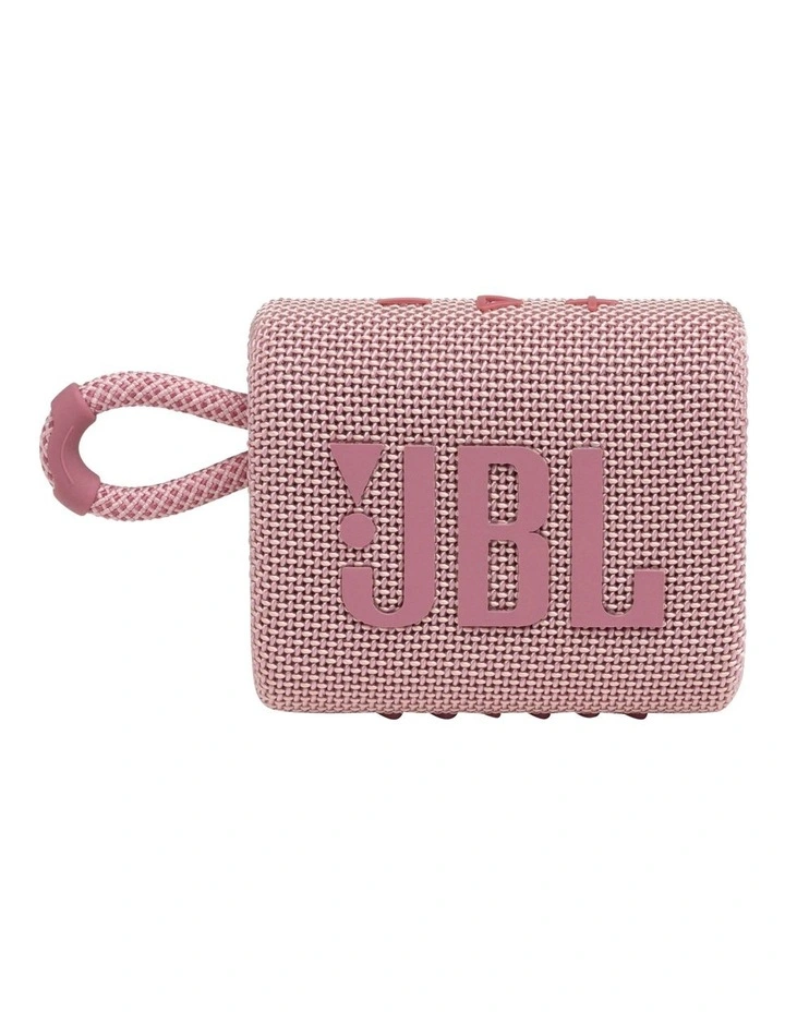 JBL GO3 Portable Bluetooth Speaker Pink | MYER